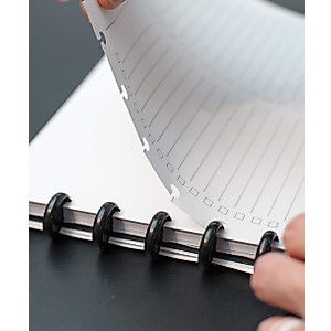 BetterNote 2024 HORIZONTAL Calendar Refill for Disc Notebook, Fits Levenger Circa, Staples Arc Jr, TUL Office Depot, Happy Planner, InkWell Press, MAMBI, NOTIQ (Modern, 11-Disc, 8.5"x11")