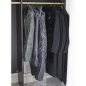 Party Bargains 40 Inch Garment Bags - [50 Count] 80 Gauge Dry Cleaning Laundrette Bag for Suits, Dresses, Gowns, Coats, Uniforms, & More - Clear Polyethylene Clothes Cover Protector