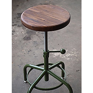 Walnut Industrial Factory Green Adjustable stool simple modern and minimalist bar stool