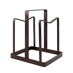 Geilihome Pot Rack Pan Lid Organizer Pot Pan Lid Rack,Cabinet & Countertop Cutting Board Baking Pan Holder for Cabinet Kitchen Cookware Organizer