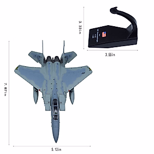 Udnorbay 1/100 F-15 Eagle Fighter Attack Plane Fighter Model Military Aircraft Diecast Airplane Models