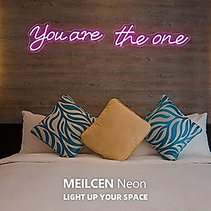 You are the one Neon Sign with Dimmable LED Neon Night Wall Decor for Bedroom Decor, Home, Bar, Party, Club, Engagement, Girls Birthday Decor Neon Wall Light Pink