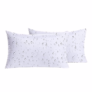 MIULEE Pack of 2 12x20 Outdoor Pillow Inserts, Outdoor Throw Pillows Water-Resistant Decorative Premium Lumbar Pillow Stuffer Sham for Porch Swing Couch Sofa Cushion Patio Furniture