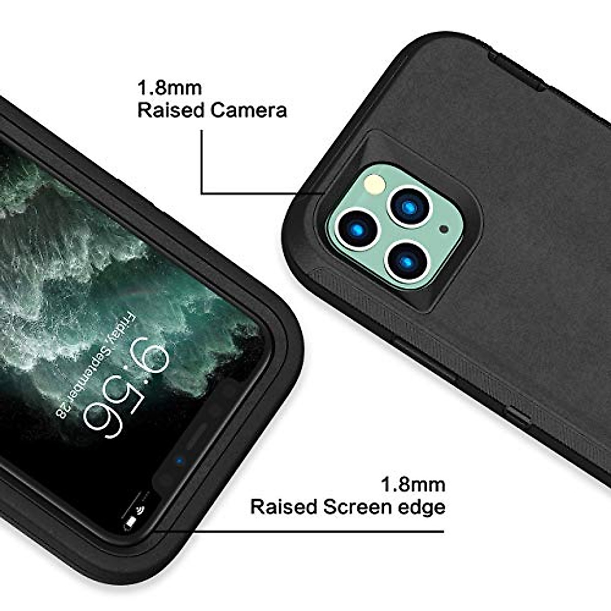 MXX Heavy Duty Case for iPhone 11 Pro Max - (No Built in Screen Protector) Drop Protection Tough Case for Apple iPhone 11 Pro Max (Black)