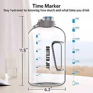 Student 1 Gallon Large Capacity Water Bottle with Time Marker, Reusable, Motivational, Leak-proof, BPA Free Sports Water Jug for Fitness, Gym, Running, Office, Home, Outdoor Sports, Cycling, Camping
