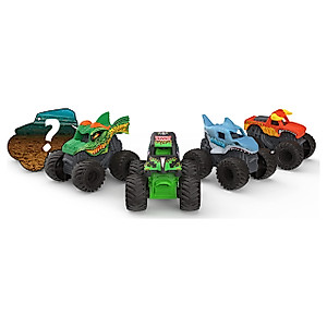 Monster Jam, Official Mini Collectible Monster Trucks 5-Pack with 1 Mystery Truck, 1:87 Scale