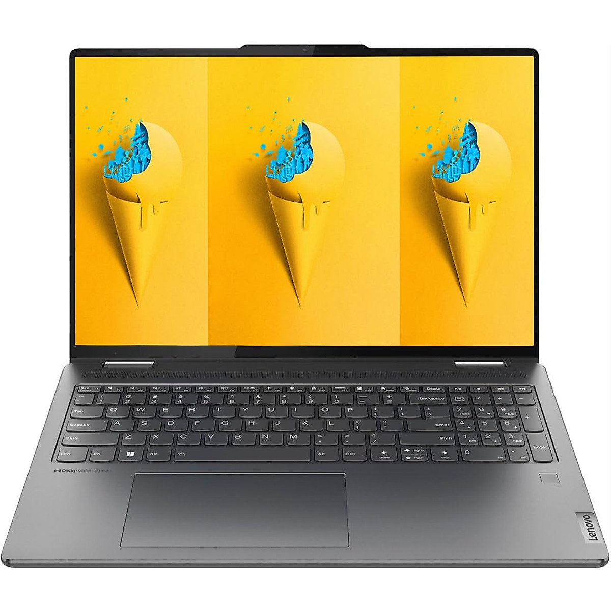 Lenovo Yoga 7i 2-in-1 Laptop, 16" WUXGA (1920 x 1200) Touch Screen, Intel Core i5-1335U, Intel Iris Xe Graphics, 8GB RAM, 512GB PCIe SSD, Backlit, Windows 11 Home, Storm Grey, with 5ave Stylus Pen