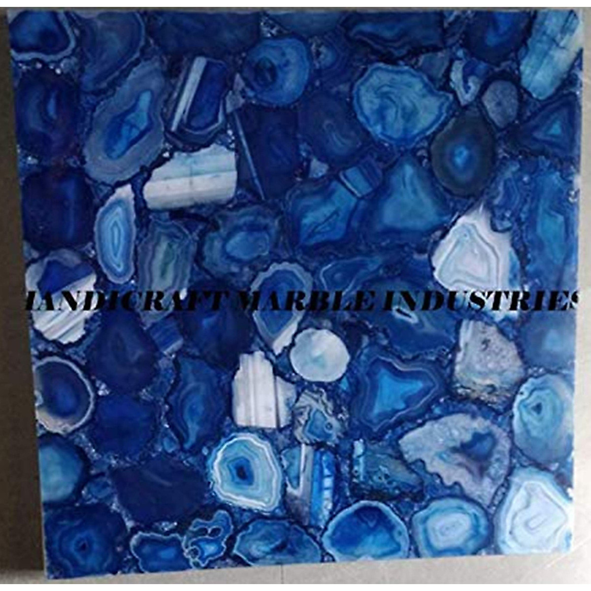 42" Inch Agate Square Dinning Table Top, Natural Agate Table, Square Coffee Table, Blue Agate Table, Square Agate Stone Table Top, Piece Of Conversation, Family Heir Loom