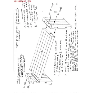 Haussmann® Teak Block Bench 36 x 12.5 x 20.5 inch High KD Oak Oil