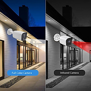HIK-Tech US 4K(8MP) Outdoor ColorVu Bullet POE IP Camera DS-2CD2087G2-L(U)(2.8MM), 24/7 Colorful Imaging,Acusense Technology, Built-in Microphone
