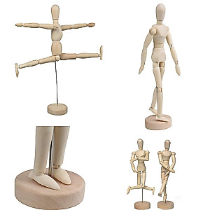 Artist Wooden Manikin Mannequin Sketching Lay Figure Drawing Model Aid Human Figure Artist Draw Painting Model Mannequin Jointed Doll for Art Drawing Human Figures