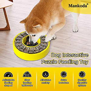 Mankoda Dog Puzzle Toys & Slow Feeder Dog Bowls, Dog Toys for Slow Down Eating and Maintain The Gastrointestinal Health, Improve IQ and Reduce Boredom