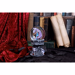 Nemesis Now Anne Stokes Dragon Mage Snowglobe Shaker, Polyresin, Purple, 18.5cm
