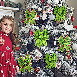 AnyDesign Christmas Wired Edge Ribbon 2.5 Inch 24 Yard Christmas Craft Ribbon Funny Cartoon Character Gift Wrapping Ribbon Decorative Ribbon for Xmas Tree Wreath Bows DIY Craft Decoration