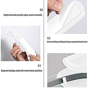 ORIJOYNA Power Strip Holder 2 Pack Self Adhesive Power Strip Mounts with Wire Wrap Function WiFi Router Surge Protector Mount Fixator Wall Mount Punch Free Cable Management System