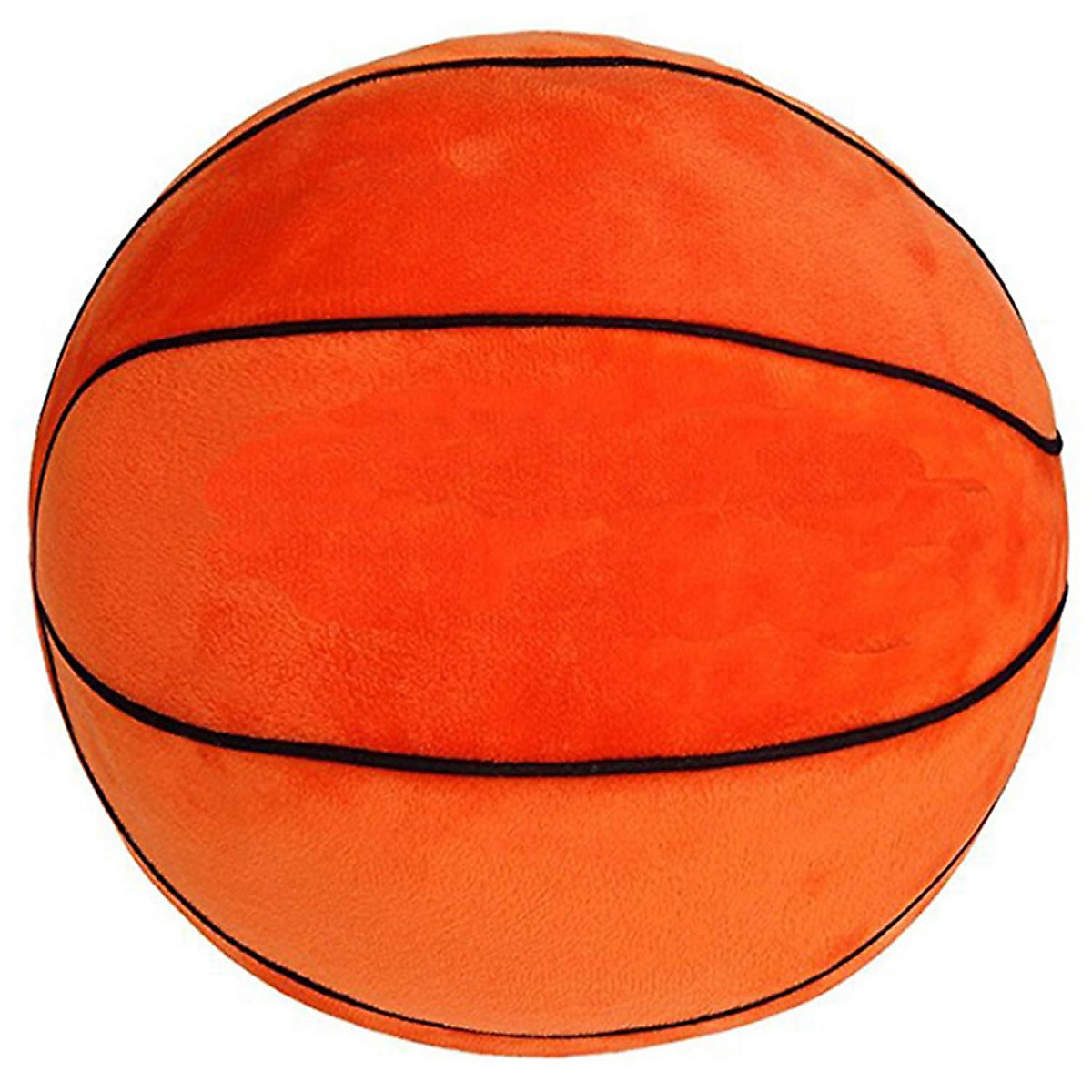 CASAGOOD 10 Inch Fluffy Round Basketball Hugging Pillow Stuffed Basketball Plush Toy Soft Plushies Basketball Throw Pillows Kids' First Basketballs Plush Toys Gift for Kids Or Baby