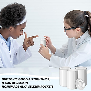 JOVITEC 200 Pcs Plastic Film Canister Holder 35 mm Empty Camera Reel Containers Storage Containers Case with Lids for Small Accessories Fish Hook Film Beads (White)