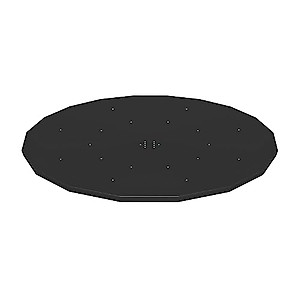 Bestway Flowclear PVC Round 12 Foot Pool Cover for Above Ground Frame Pools with Drain Holes and Secure Tie-Down Ropes, Black (Cover Only)