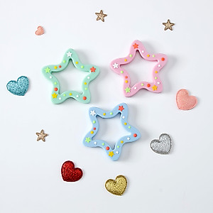 Jimibaby Silicone Star Teether, The First Teething Toy for Baby Boys and Girls,100% BPA Free, Easy to Hold, Freezer Safe (Mint Star)