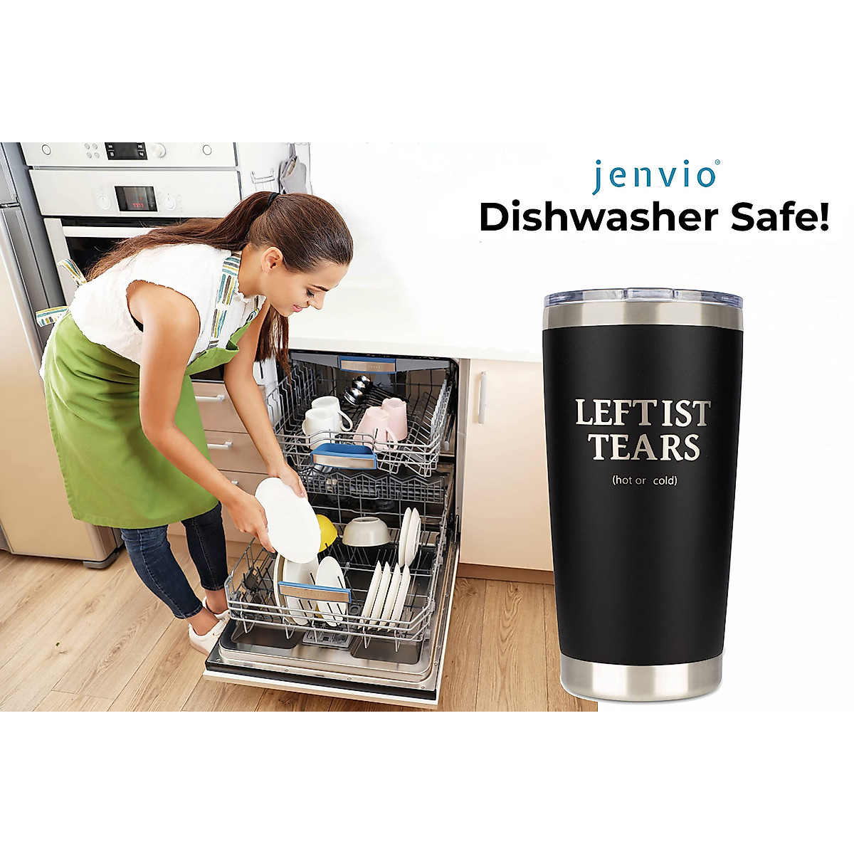 Leftist Tears Tumbler | Stainless Steel Tumbler/Mug with Lid for Coffee/Cold Drinks | Liberal Tears Mug for Men | Funny Unique Republican Valentine's Day Gifts Conservative (20 Ounce)