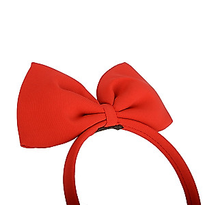 Hoshin Bow Headbands Headdress for Women and Girls, Perfect Hair Accessories for Kikis Delivery Service Cosplay (Red)