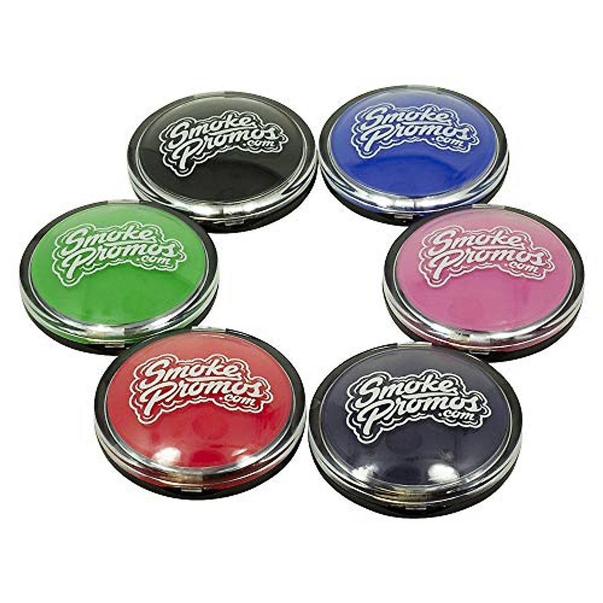 Non-Stick Silicone Wax Concentrate Compact Clamshell Containers 7 ml Multi Use Storage Jars (3, Assorted)