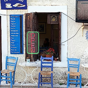 BESTIELAM Neon Sign, OPEN Neon Signs for Business, Ultra Bright Green & Red LED Neon Lights For Wall Decor & Room Decor, Restaurant, Store, Bar, Party Decoration, USB Powered, 9"x 16"