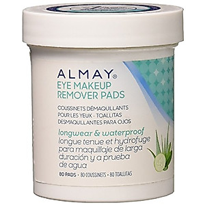 Almay Longwear & Waterproof Eye Makeup Remover Pads, 80 Count