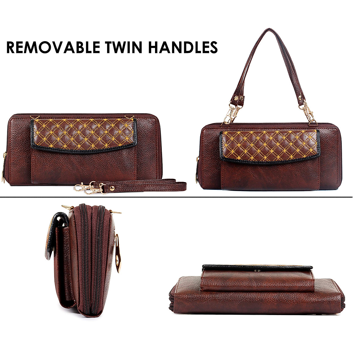 The Clownfish Women's Wallet Handbag(Yellow)