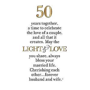 Celebrating 50 Years Together - 50th Wedding Anniversary Lantern - Golden Anniversary Keepsake