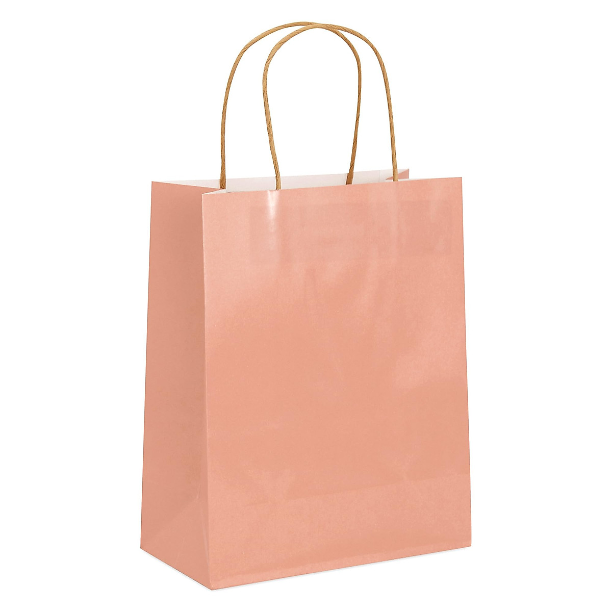 Juvale Pink Gift Bags with Handles for Weddings, Goodies, Birthdays, Baby Showers (8x10 In, 24 Pack)