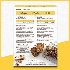 Simple Mills Almond Flour Baking Mix, Pumpkin Muffin & Bread Mix - Gluten Free, Plant Based, Paleo Friendly, 9 Ounce (Pack of 1)