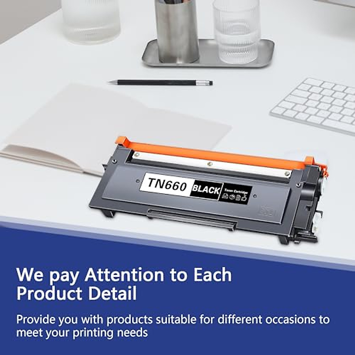 TN660 Toner Cartridge Replacement for Brother TN 660 TN-660 High Yield to use with HL-L2380DW HL-L2320D HL-L2340DW DCP-L2540DW MFC-L2700DW MFC-L2720DW Printer (Black, 4 Pack)