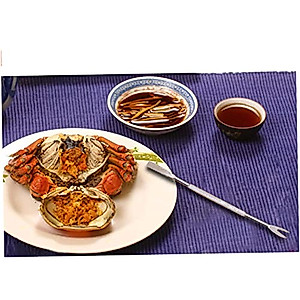 BESTonZON 2pcs Cocktail Tools Wine Opener Set Stainless Steel Lug Nuts Sporks Stainless Steel Seafood Shell Crab Set Sheller Fork Clip 8g Silver Peeled Crayfish Stainless Steel Forks