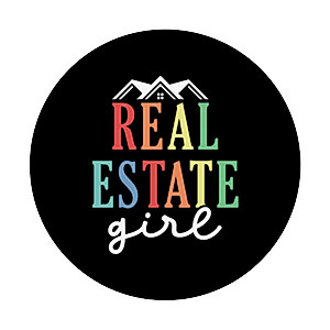 Real Estate Agent Girl Realtor House Property Apartment Rent PopSockets Swappable PopGrip