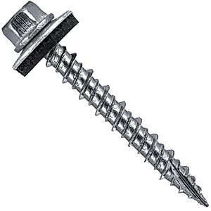 Stainless Steel Metal Roofing Screws (250) 9 x 1-1/2" NO PAINT hex head sheet metal roofing screw. Self-Piercing (SP) tip metal to wood siding screws EPDM washer