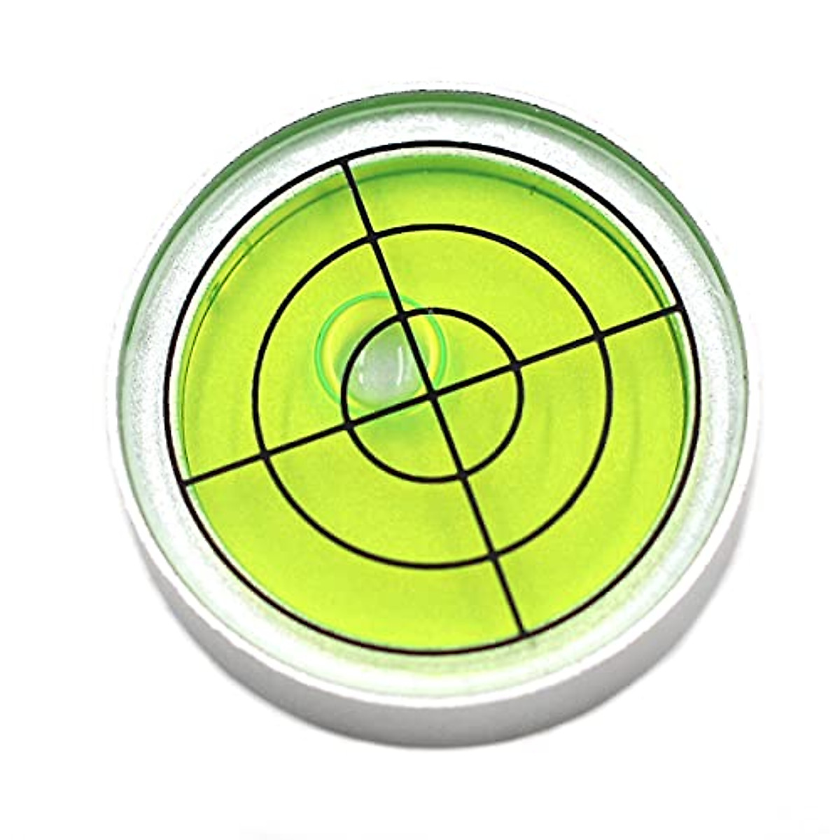 Preamer High Accuracy 30' /2mm D30mm/1.2" Alloy Metal Shell Rv Leveling Bubble Spirit level Small Bullseye Bubble Level for RV Tripod Ball Head