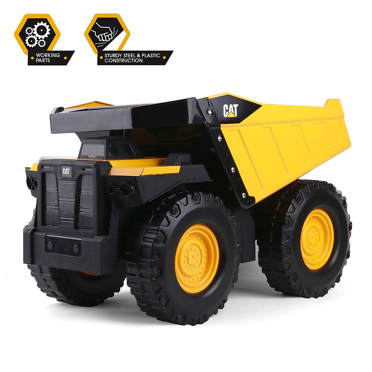 CAT Construction Toys CAT Construction 20" Mighty Steel Dump Truck - Sturdy Steel & Plastic Construction - Real Working Dump Bin - Ideal Gift for 3+ Yr Olds - Lifetime Warranty Included