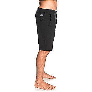 Quiksilver mens Union Amphibian Hybrid 20 Inch Outseam Water Friendly Casual Shorts, Black Solid, 36 US