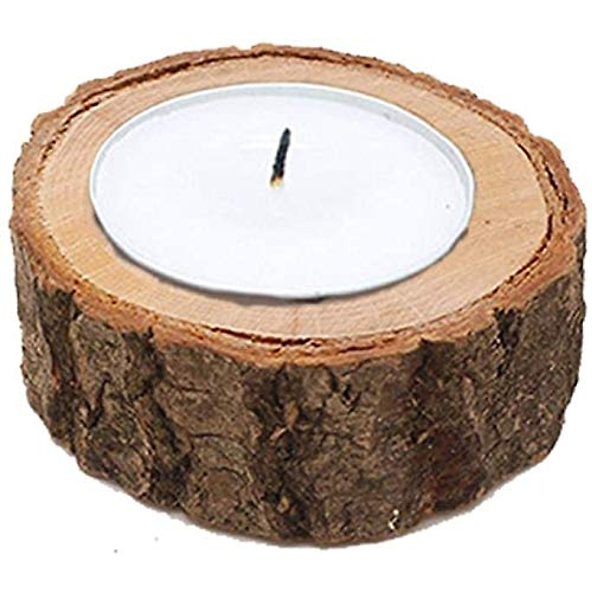 Yikko Tea Light Candle Holders, Personalized Wooden Votive Tealight Holder for Wedding Centerpieces for Table, Halloween |Christmas Party |Valentine's Day |Home Decoration - 12pcs (2.36Wx0.98H)