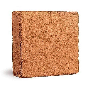 Kempf Compressed Coco Coir Pith Block, 10 Pound Block, Natural Potting Mix, Expands to 18 Gallons