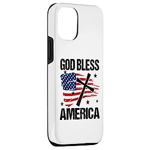 iPhone 13 Pro White 4th Of July For Men Patriotic God Bless America Flag Case