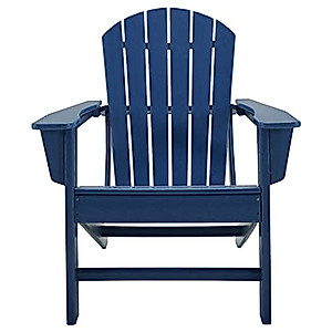 Signature Design by Ashley Sundown Treasure Adirondack Chair, 31.13"W x 33.25"D x 37.75"H, Navy Blue