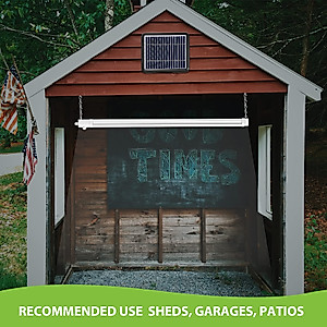 hykolity 2 Pack 4FT Linkable LED Shop Light for Garage, 4400lm, 4FT 42W Utility Light Fixture, 5000K Daylight LED Workbench Light with Plug, Hanging or Surface Mount, Black - ETL