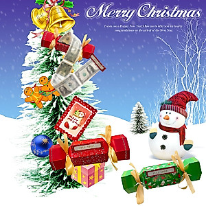 Yiishuiil Christmas Surprise Money Pull Pouch, 2PCS DIY Christmas Money Holders for Cash Cash Gift Pouch for Christmas Gift Birthday