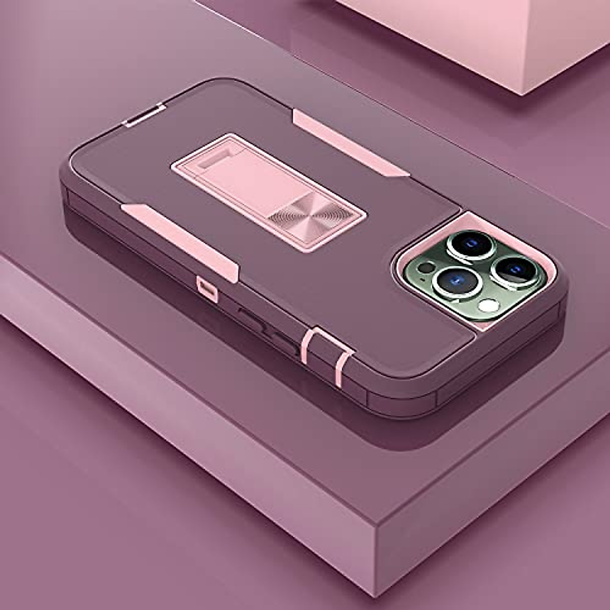 showdd Designed for iPhone 13 Pro Max Case, Military Grade Drop Protection iPhone Case Compatible with Magnetic Car Mount, Hybrid Hard PC Kickstand Case for iPhone 13 Pro Max 6.7", Purple