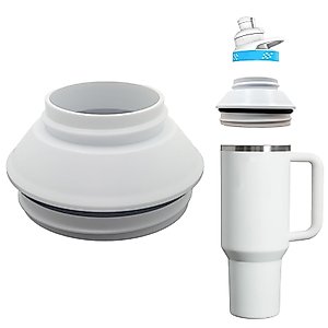 RYXCGXJ Tumbler Adapter with Seal ring for Stanley cup 40oz to Cirkul | Use Your Flavor Cartridges with Your Stanley cup 40oz | BPA Free Plastic, Food Grade Silicone（white）