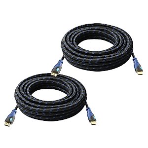 AURUM CABLES 20ft HDMI Cable 4K@60Hz Ultra HD, High Speed with Ethernet HDMI Cable Braided Nylon & Gold Connectors, ARC, CL3 Rated - Compatible with TV, PC, Monitor, Laptops, PS3, PS5, PS4