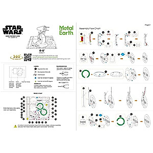 Metal Earth Star Wars D-O 3D Metal Model Kit Bundle with Tweezers Fascinations