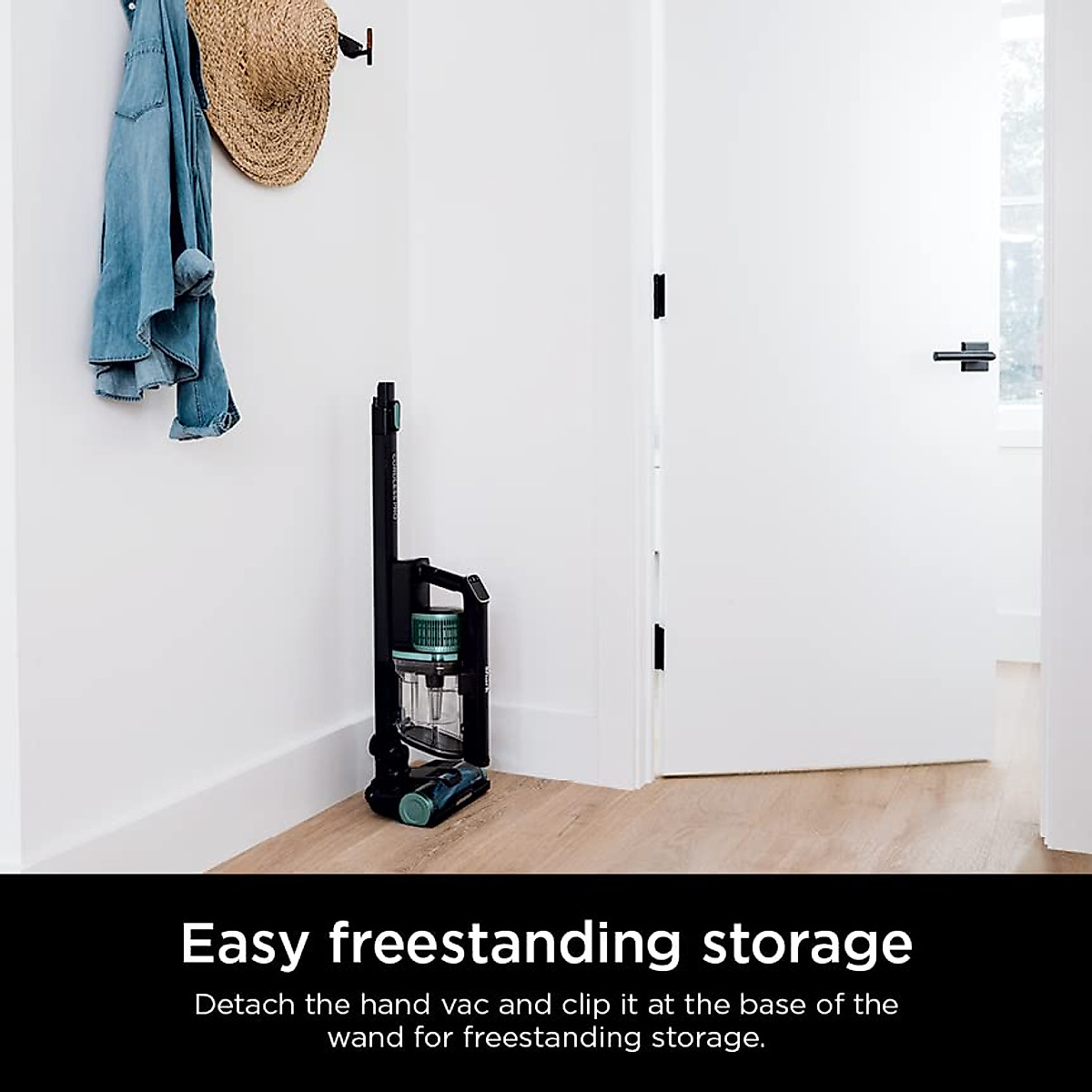 Shark IZ631H Cordless Pro Vacuum with PowerFins and Self-Cleaning Brushroll, Includes Upholstery Tool & Crevice Tool, Up To 60 Minute Runtime, HEPA Filtration, Cordless Vacuum, Dark Grey/Mojito